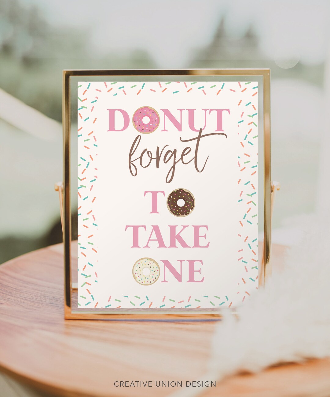 Editable Donut Favor Sign Template, Take One Sign, Donut Favors ...