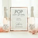 Pop It When She Pops Personalized Baby Shower Favor, Mini Champagne ...