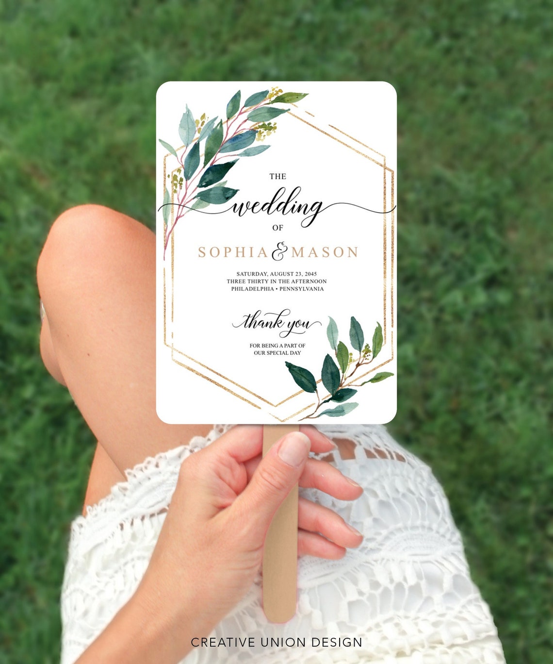 Fan Wedding Program Template Printable Wedding Fan Program - Etsy