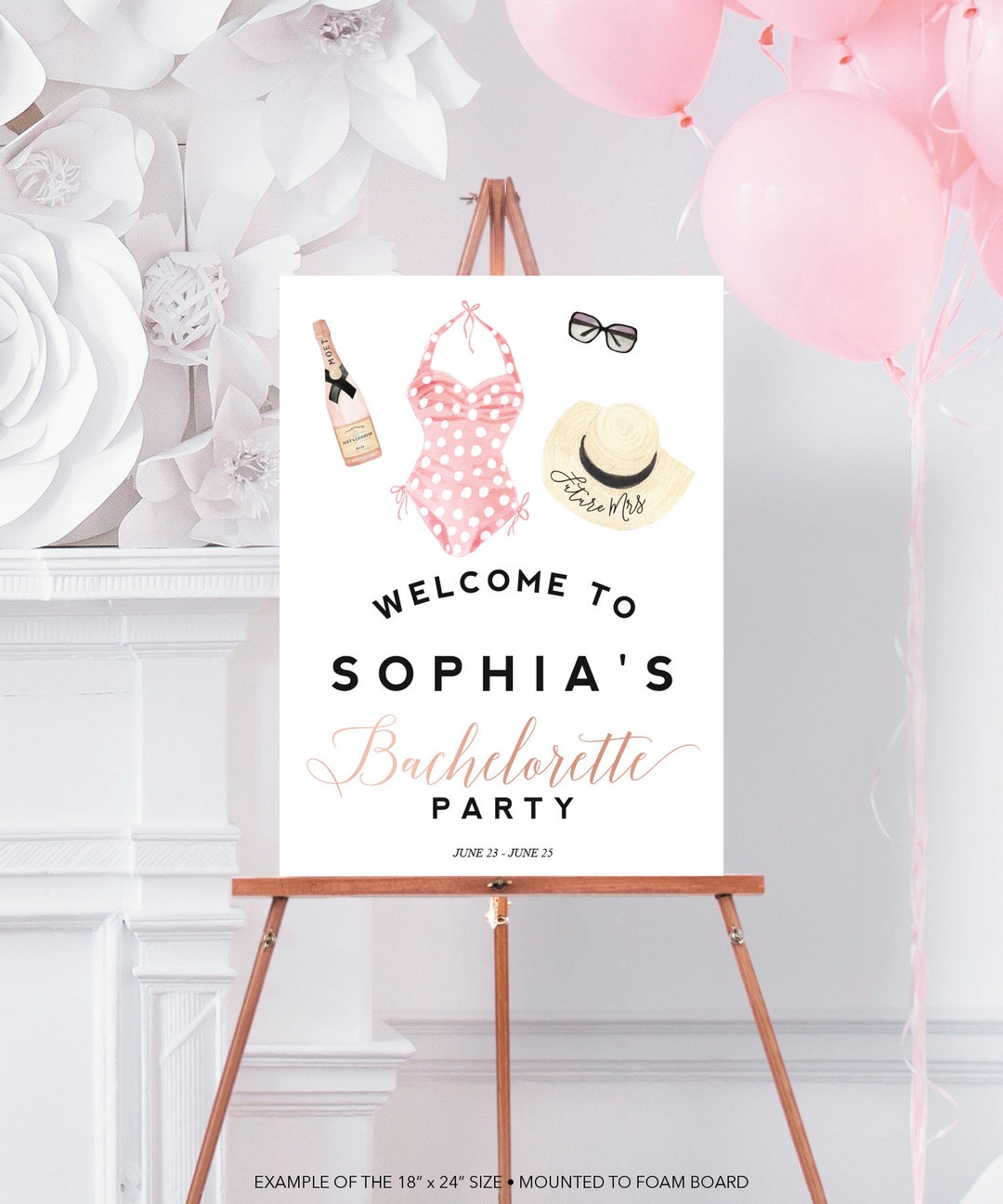 Bachelorette Party Welcome Sign, Welcome Bachelorette Weekend ...