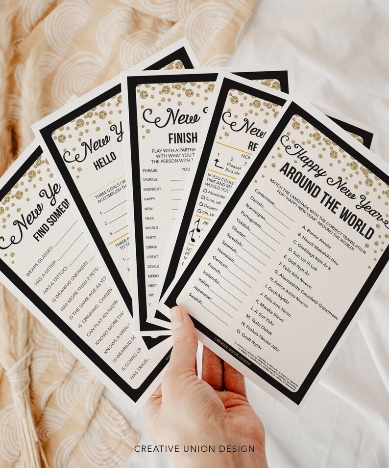 New Years Eve Printable Games Bundle, New Year's Eve, New Year's Eve ...