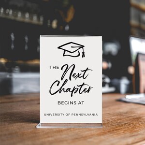 Graduation Table Sign Template the Next Chapter Begins at Printable ...