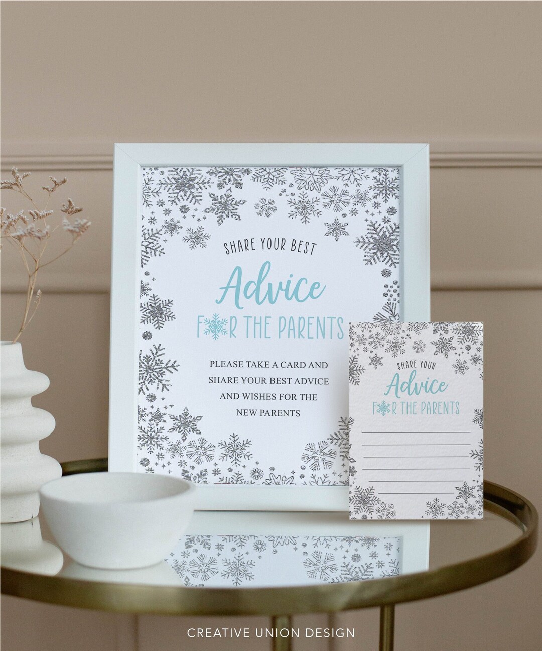 Baby Shower Advice Card, Advice for Parents to Be, Wishes for Parents ...