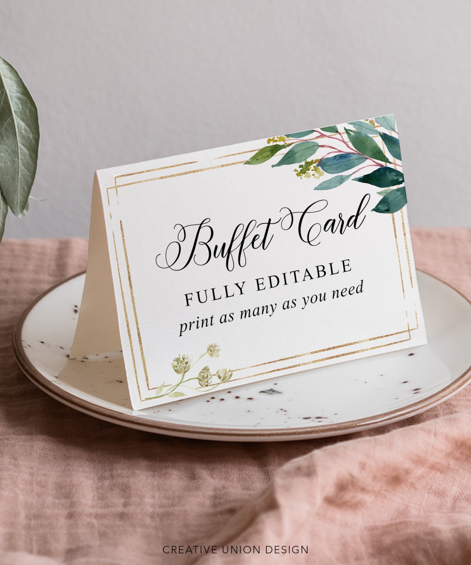 Buffet Food Signs, Printable Food Labels, Tented Cards Template ...