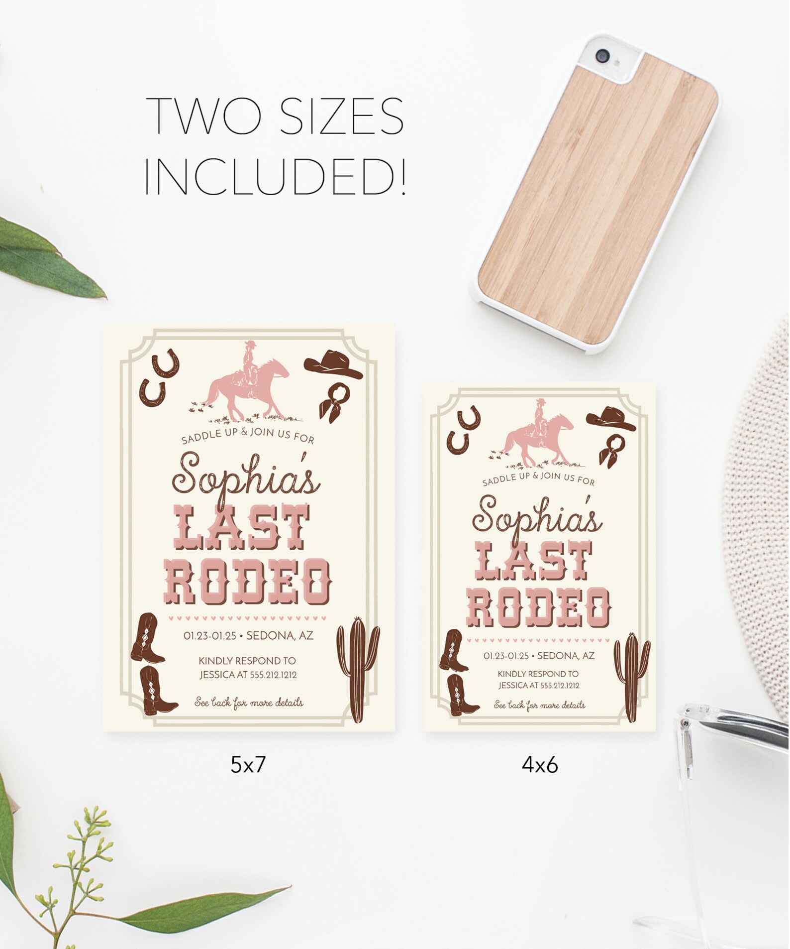 Last Rodeo Bachelorette Party Invitation Template - Etsy