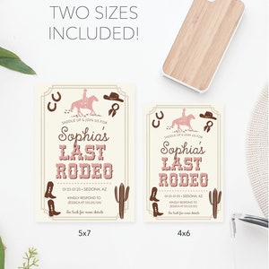 Last Rodeo Bachelorette Party Invitation Template, Bachelorette Party ...