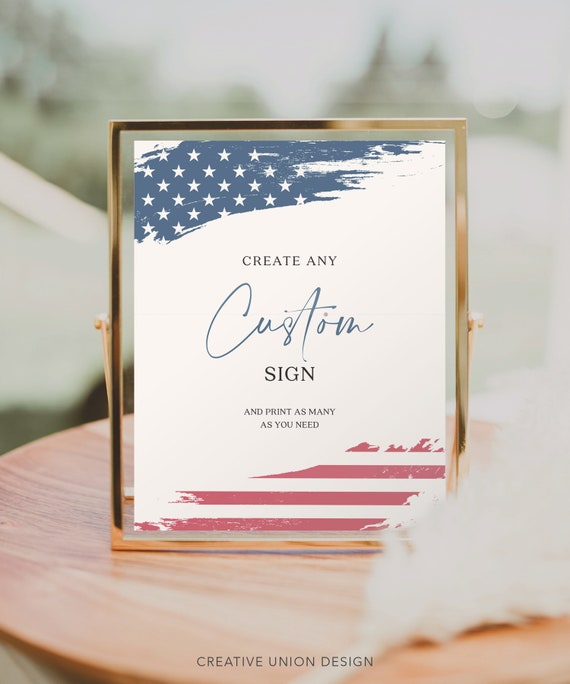 Editable Custom Sign Template, Military Retirement Welcome Sign, Army ...