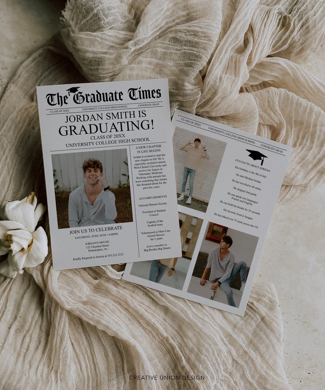 Class of 2025 Graduate Printable Newspaper Keepsake Template ...
