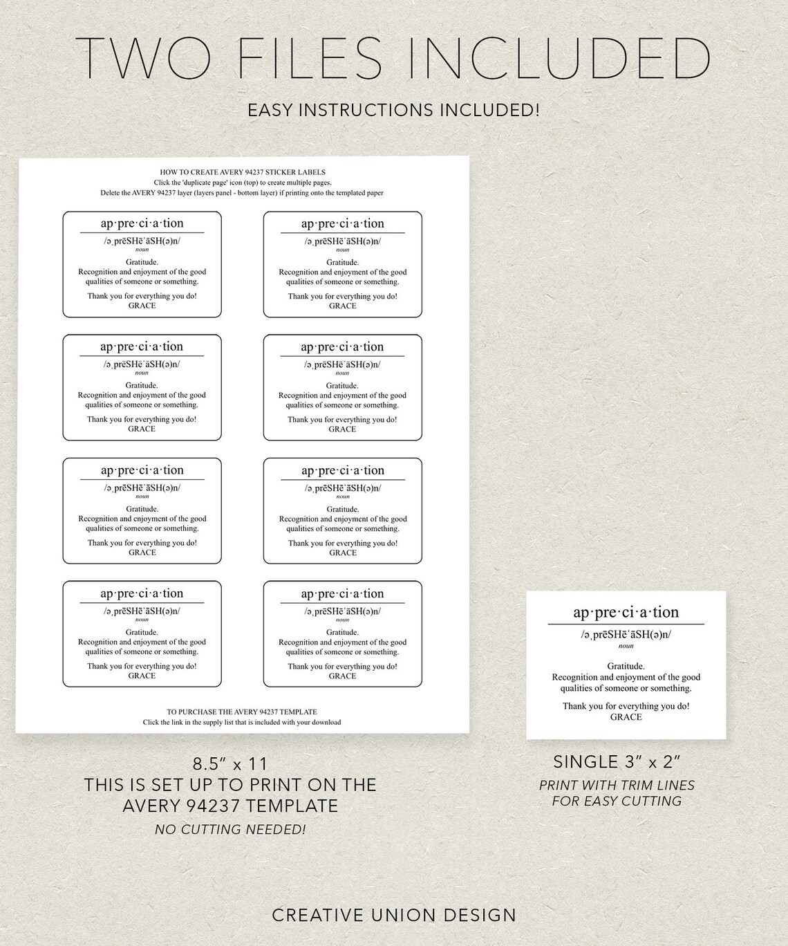 Teacher Appreciation Printable Label Template Teacher - Etsy