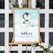 Boy Baby Shower Welcome Sign Template Penguin Welcome Sign - Etsy