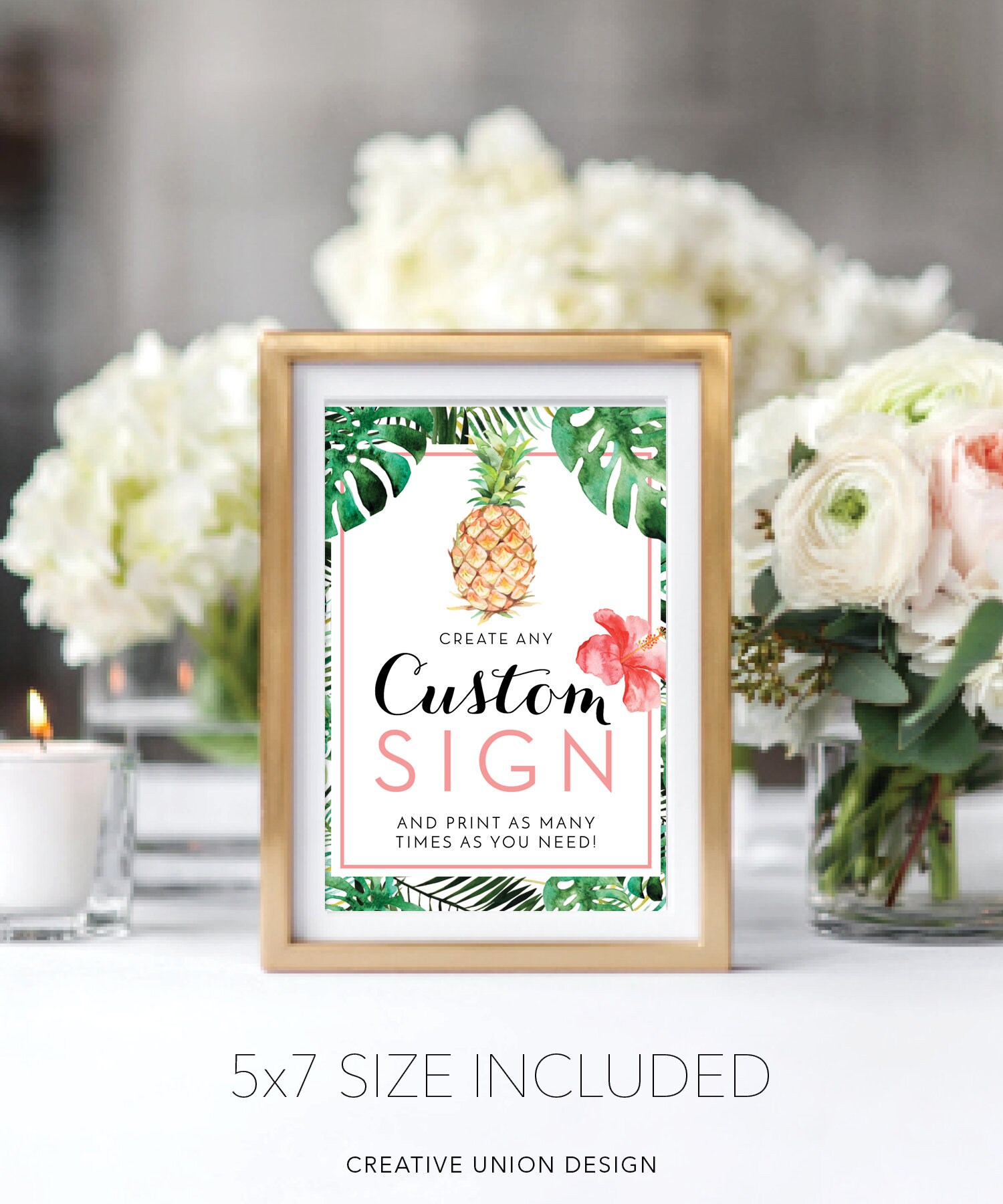 Editable Custom Sign Template, Favors, Gifts and Cards, Printable Table ...