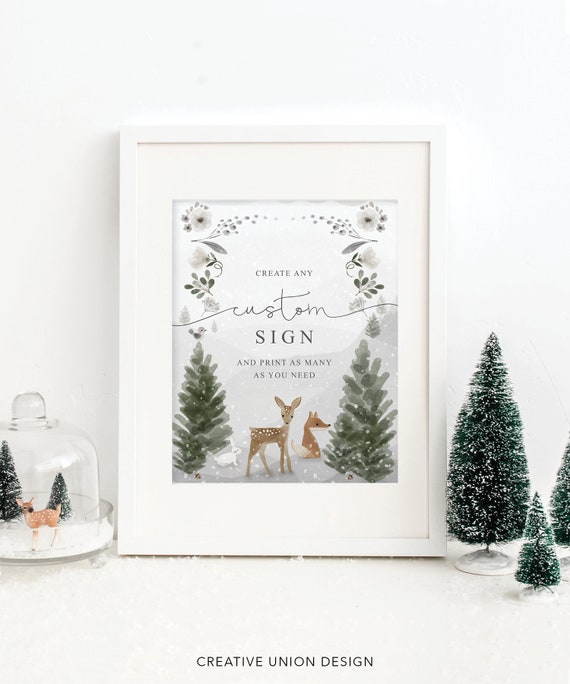 Editable Custom Sign Template, Custom Baby Shower Sign, Favors, Gifts ...