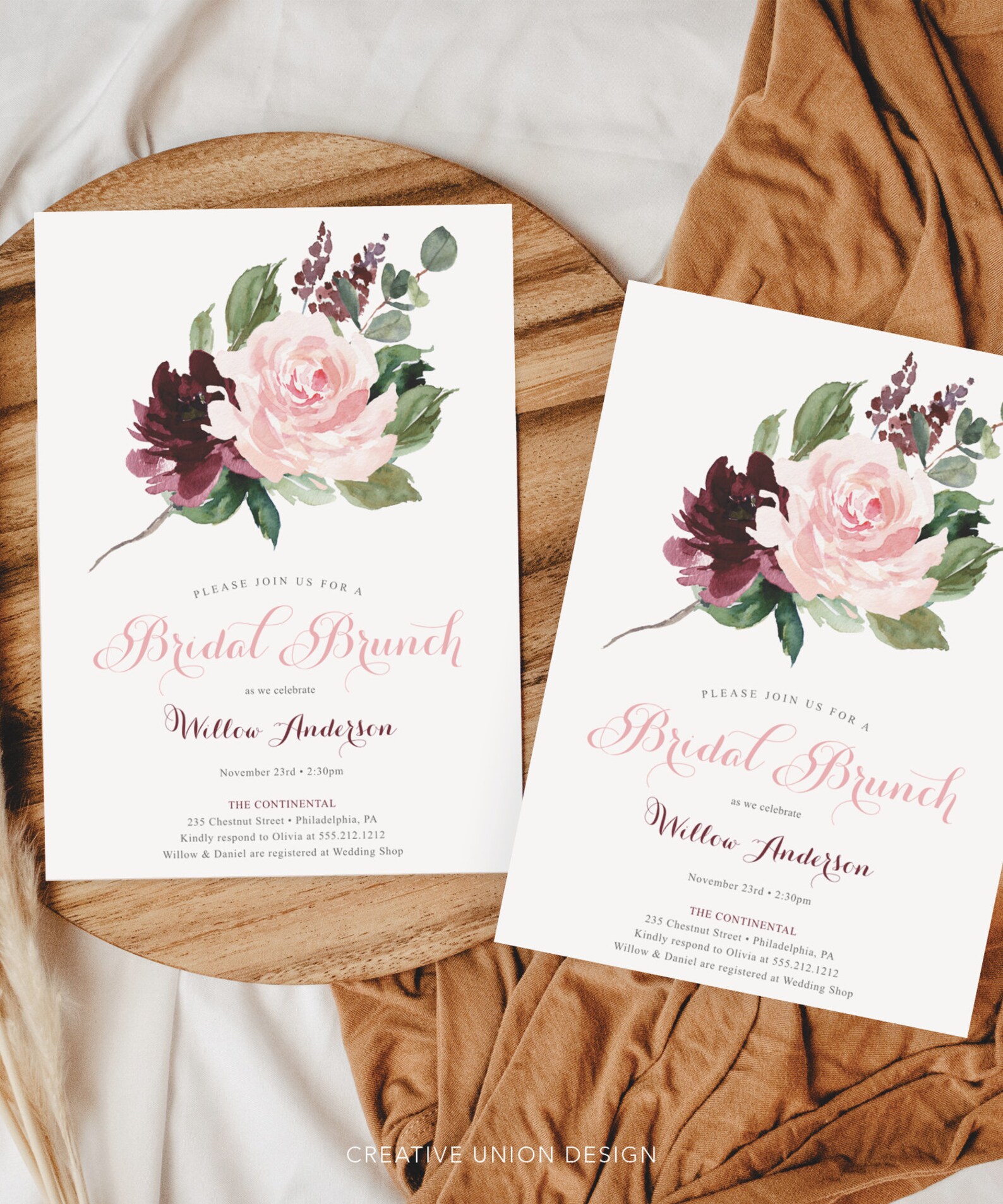 Bridal Brunch Invitation Template Printable Editable Bridal - Etsy