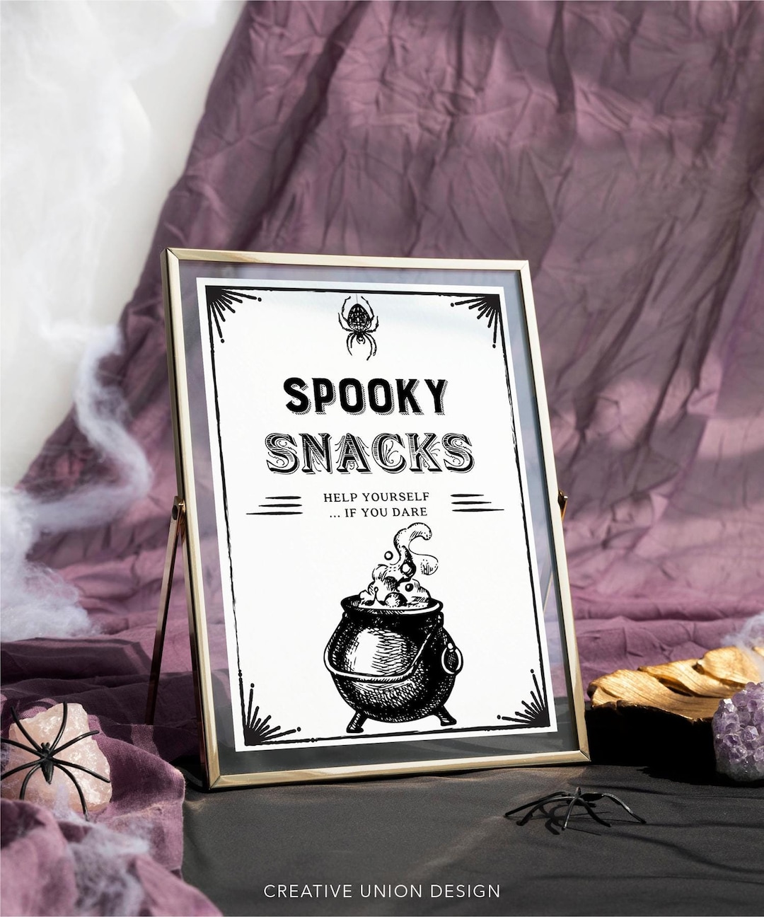 Printable Halloween Party Sign, Spooky Snacks, Halloween Decor ...