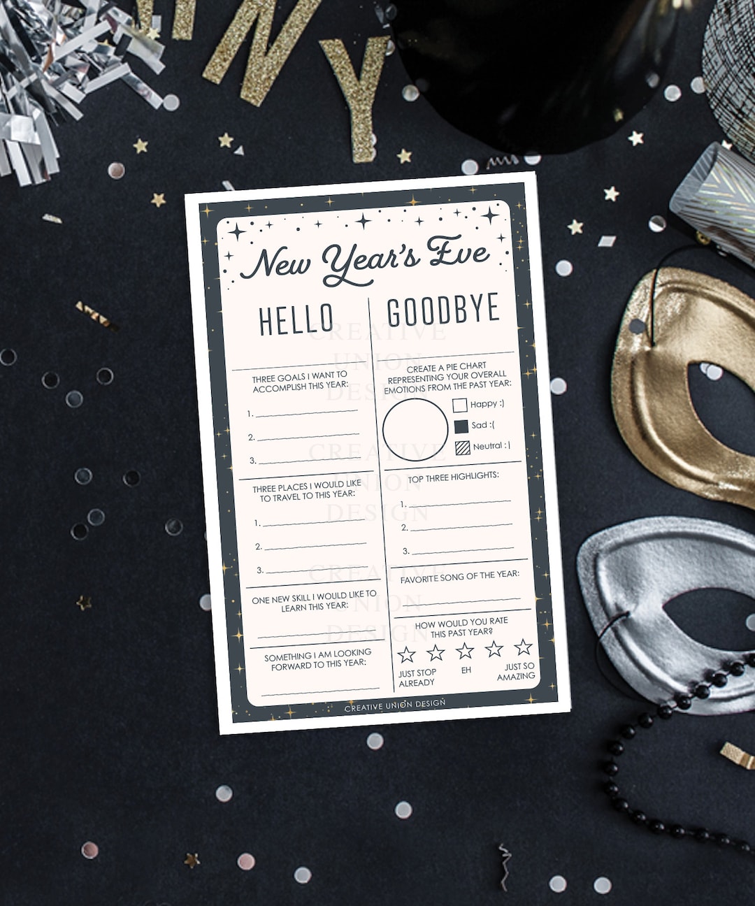 New Years Eve Game, Hello 2025, Goodbye 2024 Game, Family New Years Eve ...