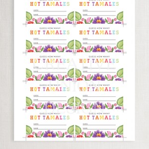 Guess How Many Hot Tamales Game, Fiesta Baby Shower, Taco Bout A Baby ...
