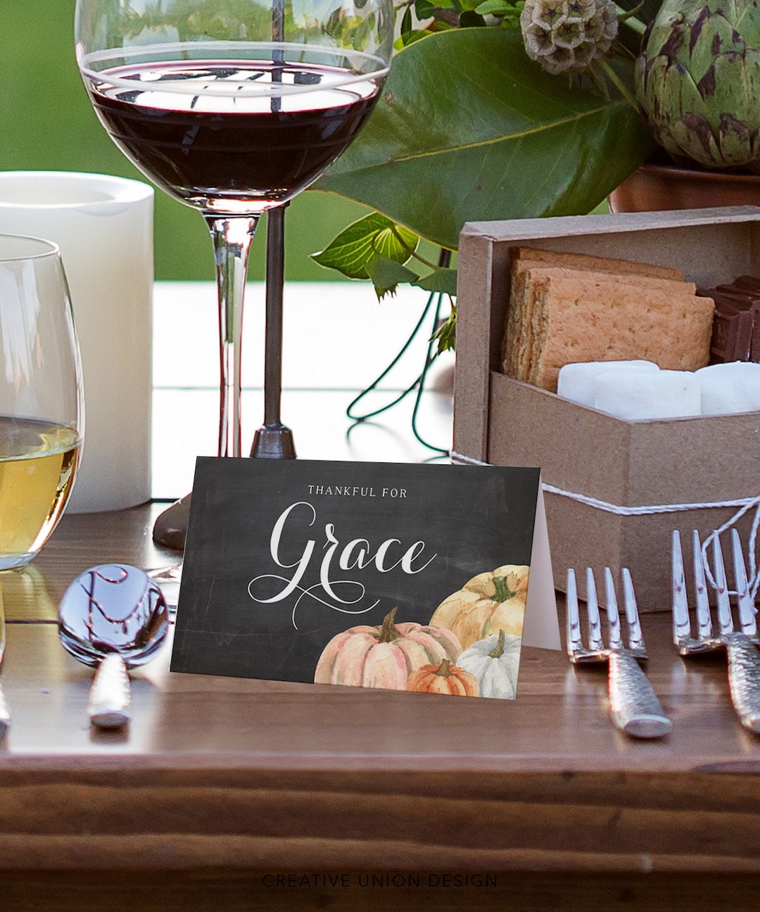 Thanksgiving Place Card Template, Printable Place Cards, Seating Cards ...