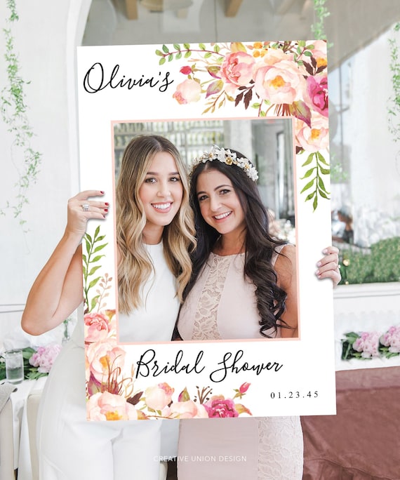 Bridal Shower Photo Prop Frame Template, Baby Shower Photo Props ...