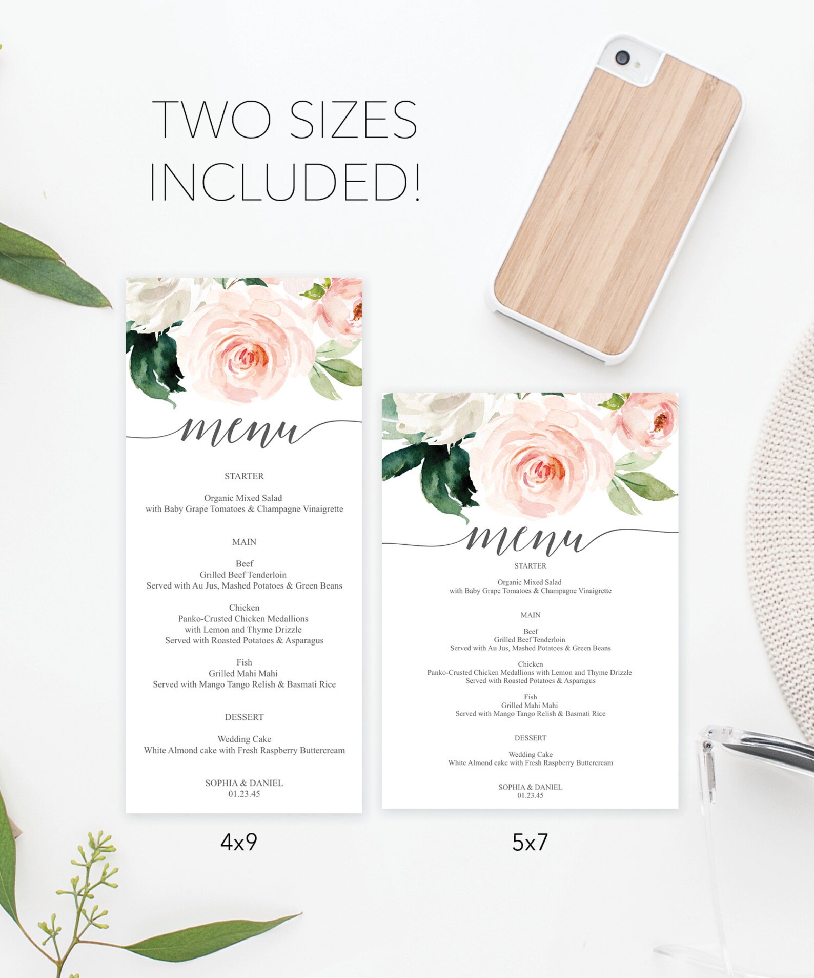 Wedding Menu Template Printable Menu Editable Menu Bridal - Etsy