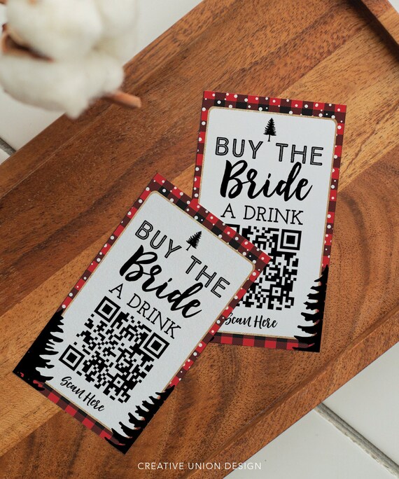 Buy The Bride A Drink Template, Bachelorette Party Venmo QR Code ...
