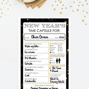 New Years Eve Time Capsule for Kids - Family New Years Eve Game - New ...
