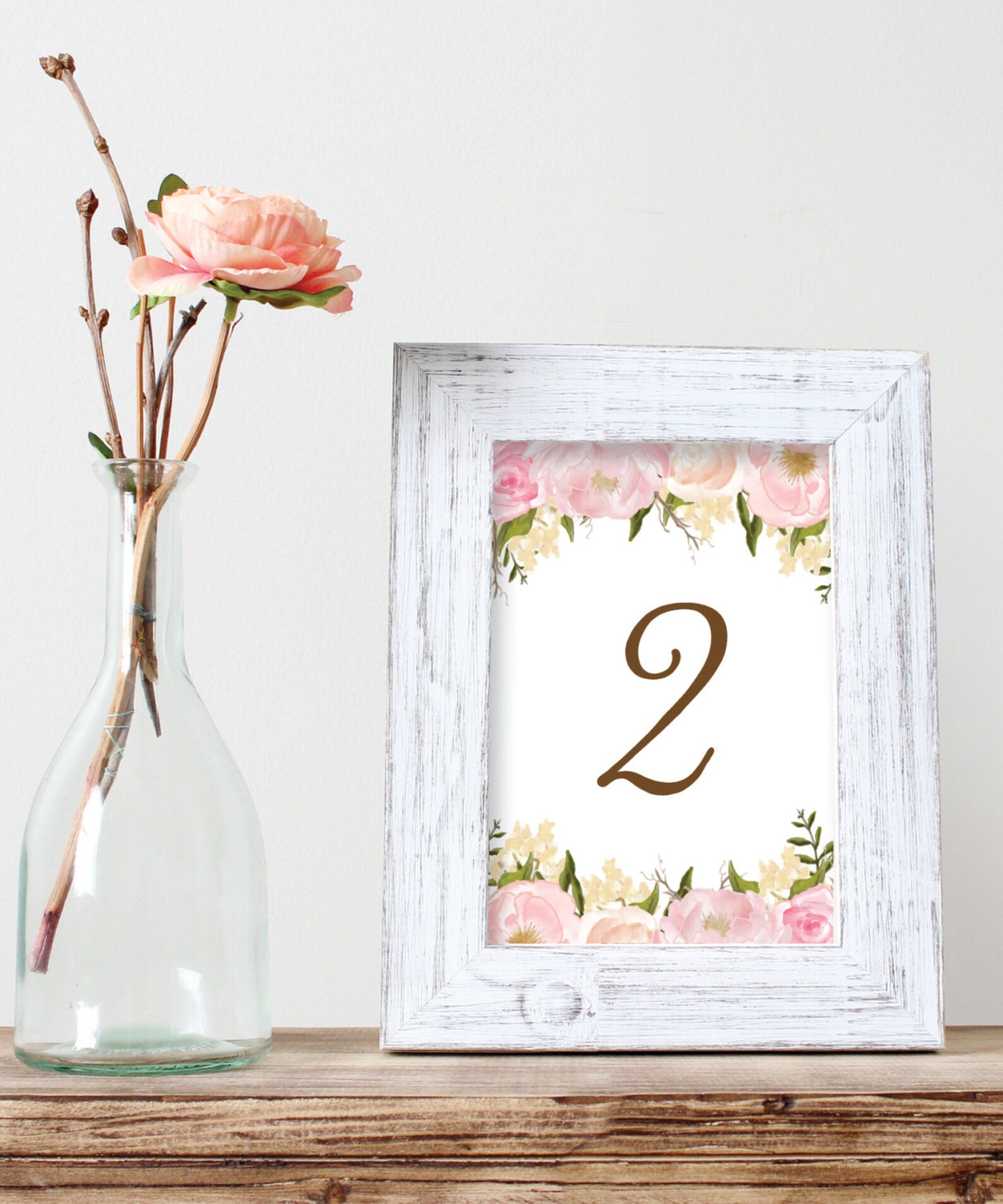 Table Numbers Pink Floral Wedding Table Numbers 4x6 Wedding | Etsy
