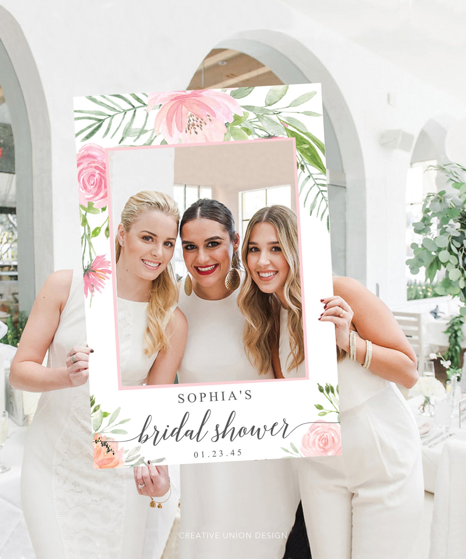 Boho Photo Prop Frame Editable Bridal Shower Photo Prop Baby - Etsy