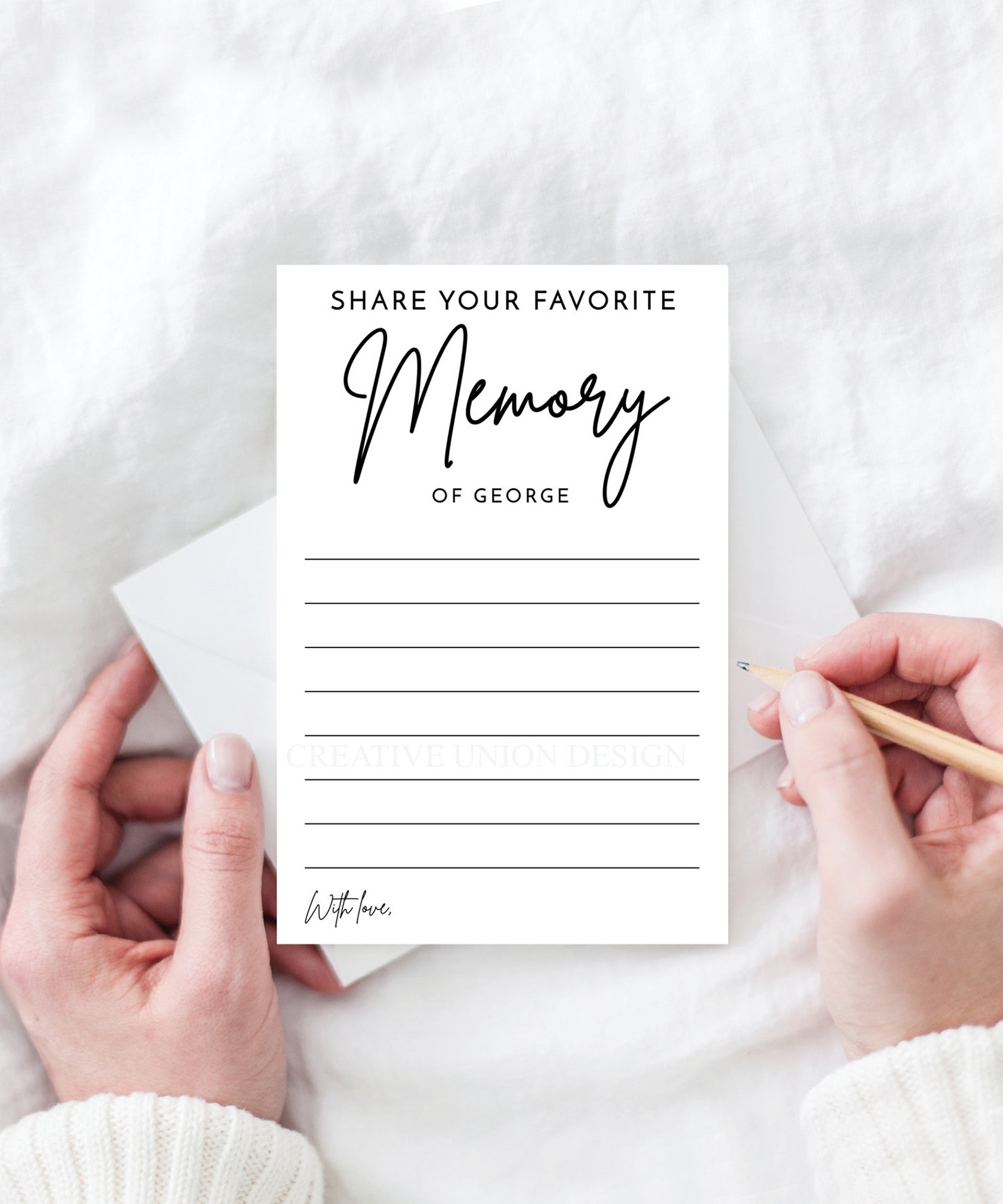 Share a Memory Card Template, Personalized Favorite Memory, Memorial ...