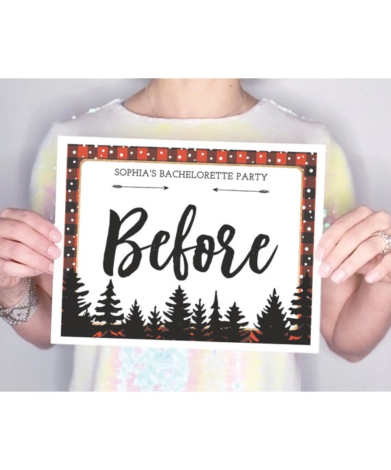 Flannel and Fizz Bachelorette Party Before And After Photo Props, Mug ...