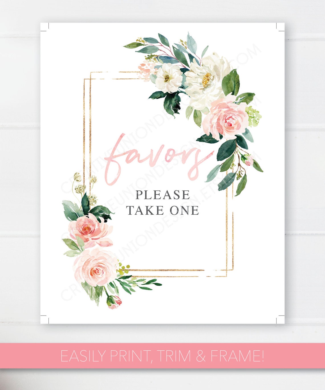 Favors Sign Please Take One 8x10 Printable Favors Sign | Etsy