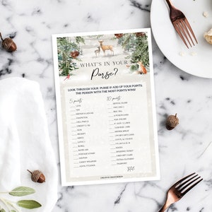 Baby Shower Game, What's in Your Purse, Baby Shower Games Printable ...