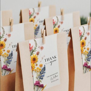 Wildflower Printable Tags, Favor Tags, Girl Baby Shower Favor Tags ...