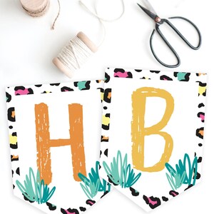 Mod Party Animals Happy Birthday Banner, Wild Party, Kids Birthday ...