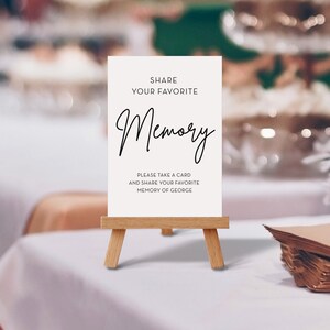 Share a Memory Card Template, Personalized Favorite Memory, Memorial ...