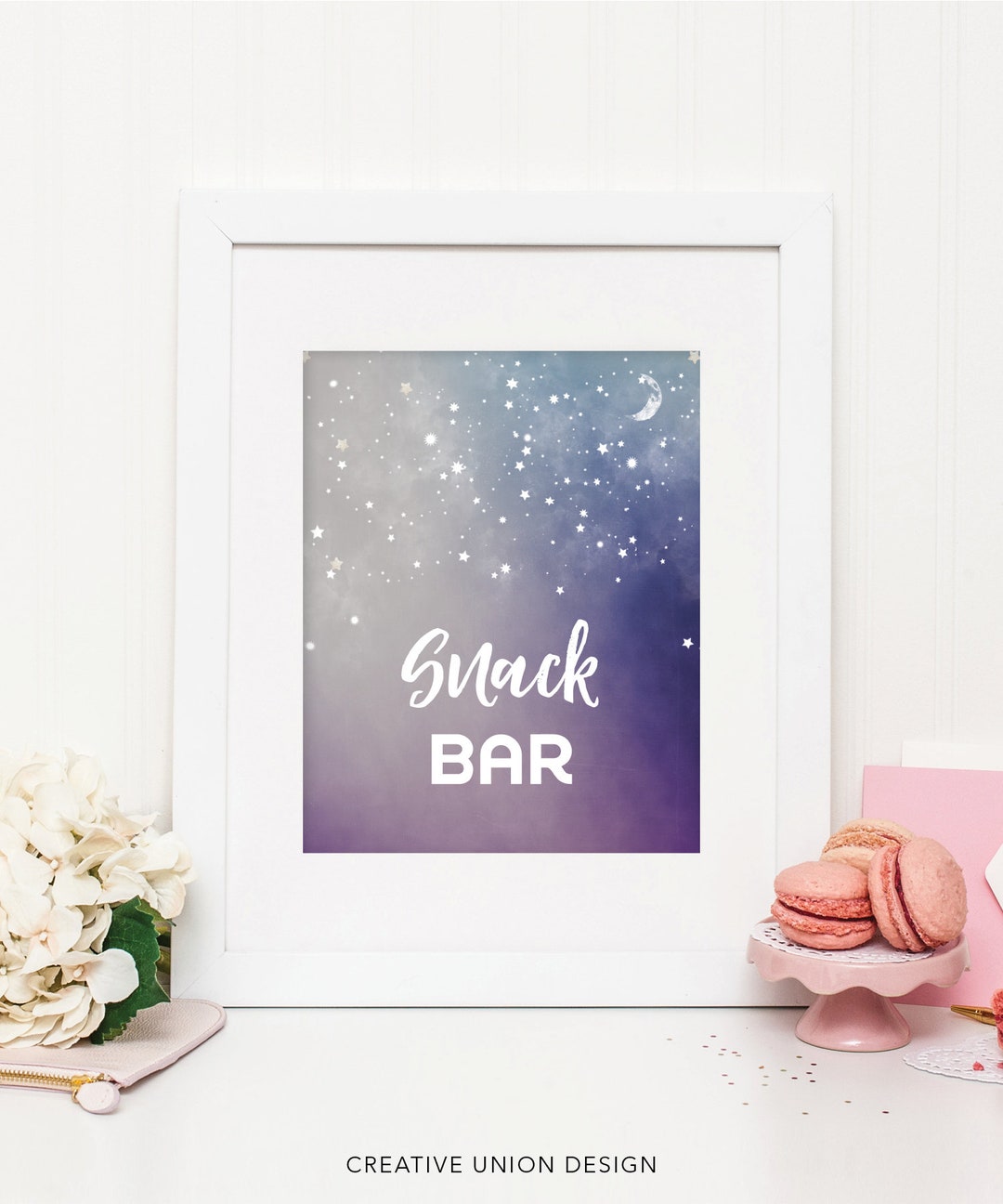 Snack Bar Sign File, Printable Birthday Party Sign, Slumber Party Decor ...