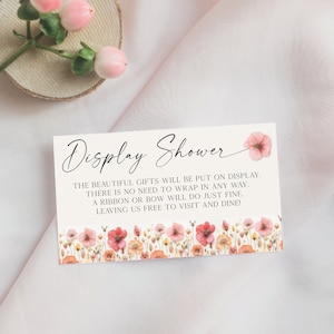 Display Shower Template, Instant Download, Flower Stem, Printable ...