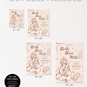 Girls Gone Mild Bachelorette Party Welcome Sign Template Bachelorette ...