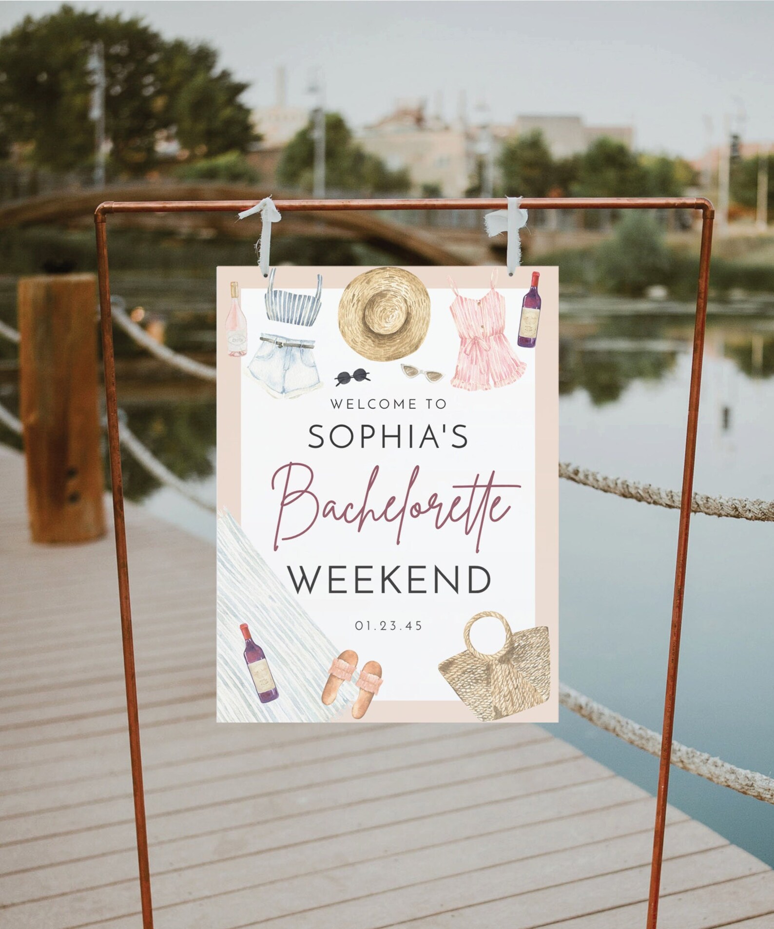 Editable Bachelorette Party Welcome Sign Template - Etsy