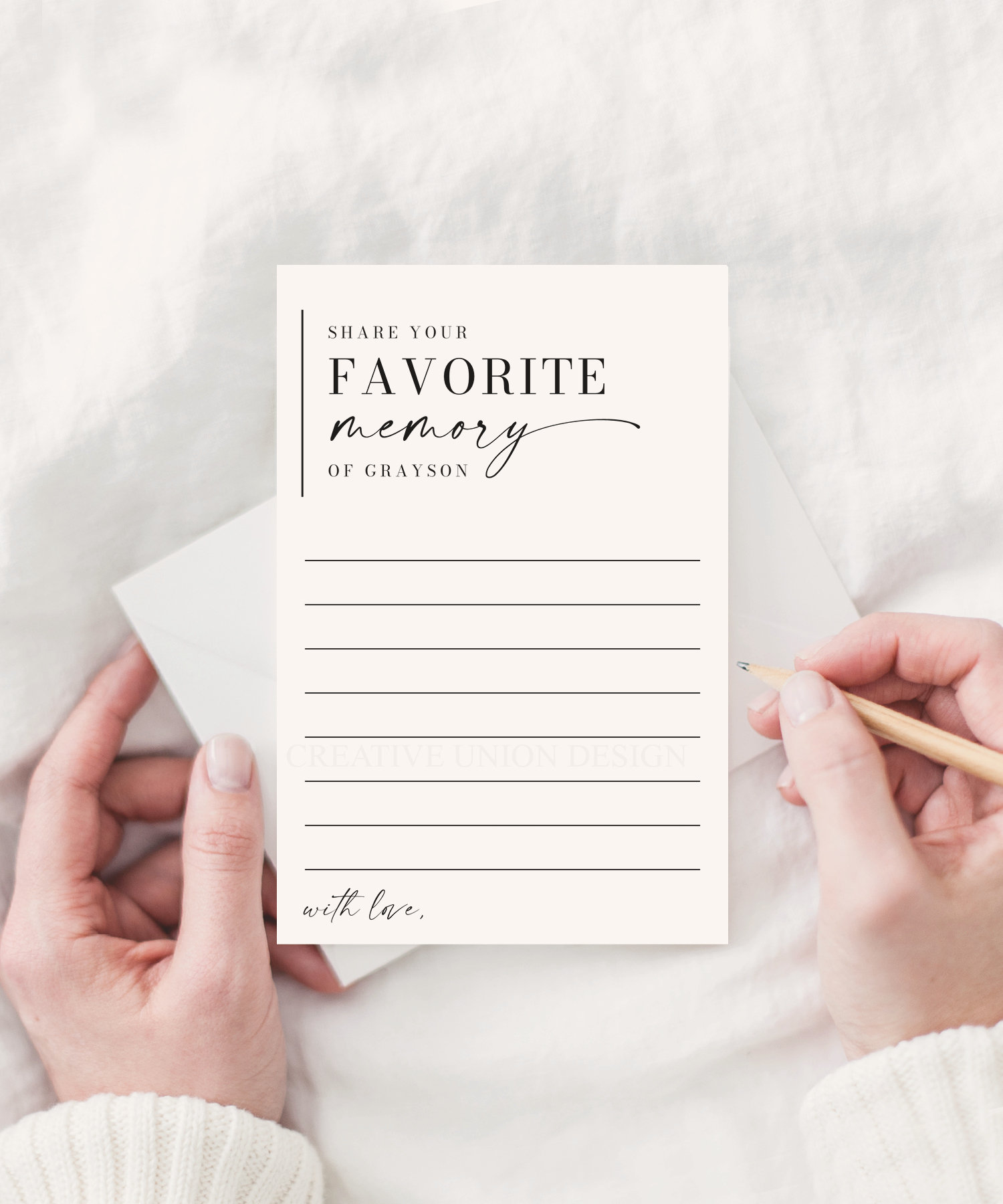 Share a Memory Card Template, Personalized Favorite Memory, Memorial ...