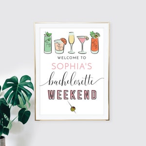 Bachelorette Party Welcome Sign Template, Bachelorette Weekend ...