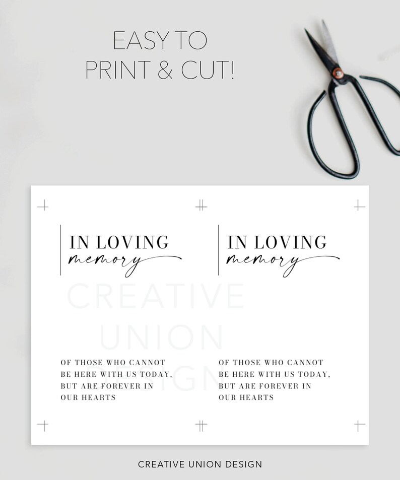 Minimal Aesthetic in Loving Memory Sign Template Editable - Etsy