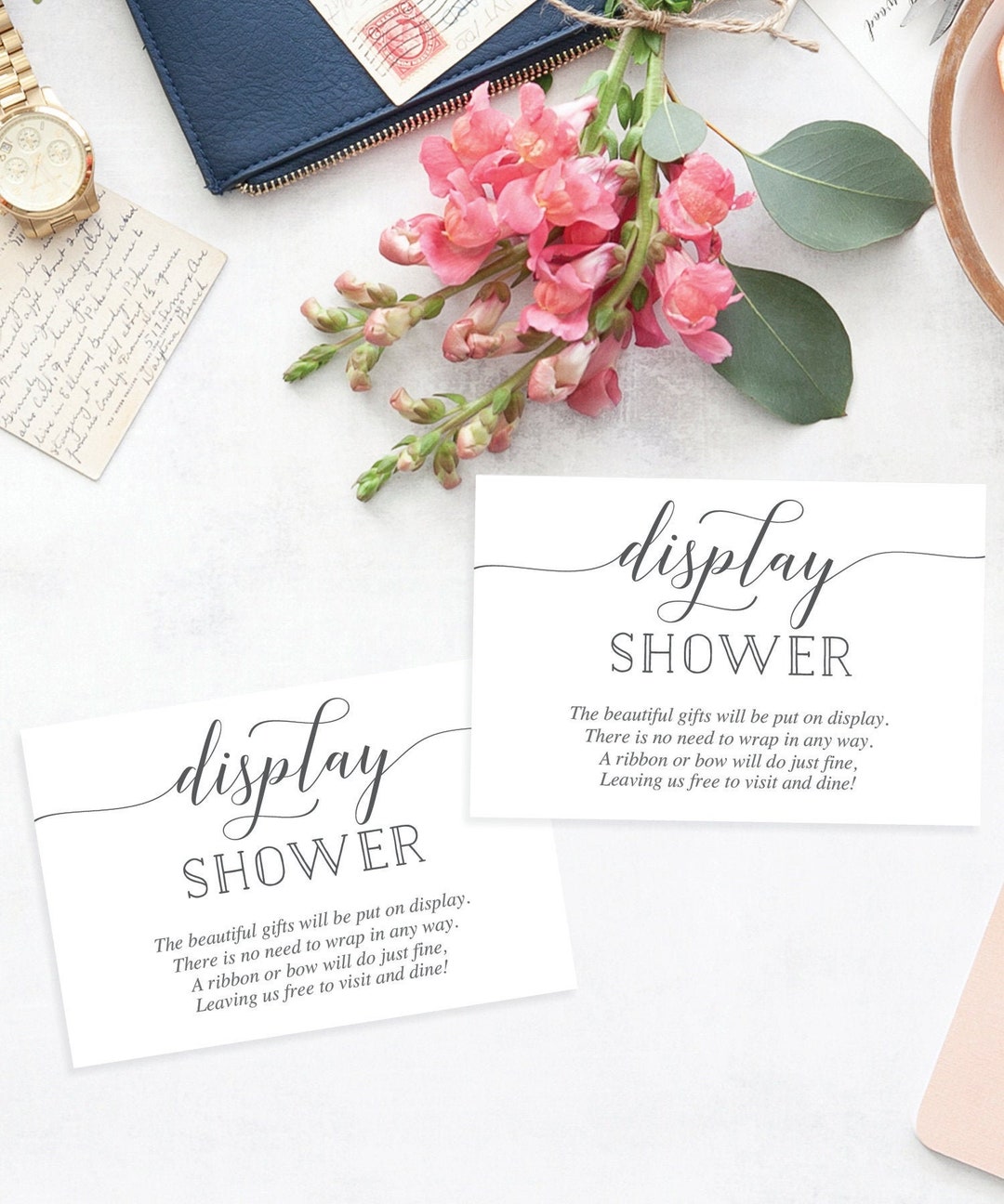 Display Shower Insert Card, Display Shower Card, Baby Shower, Bridal ...