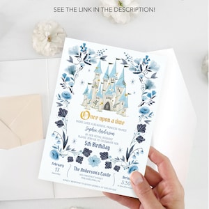 Royal Princess Birthday Party Invitation Template, Birthday Invitation ...