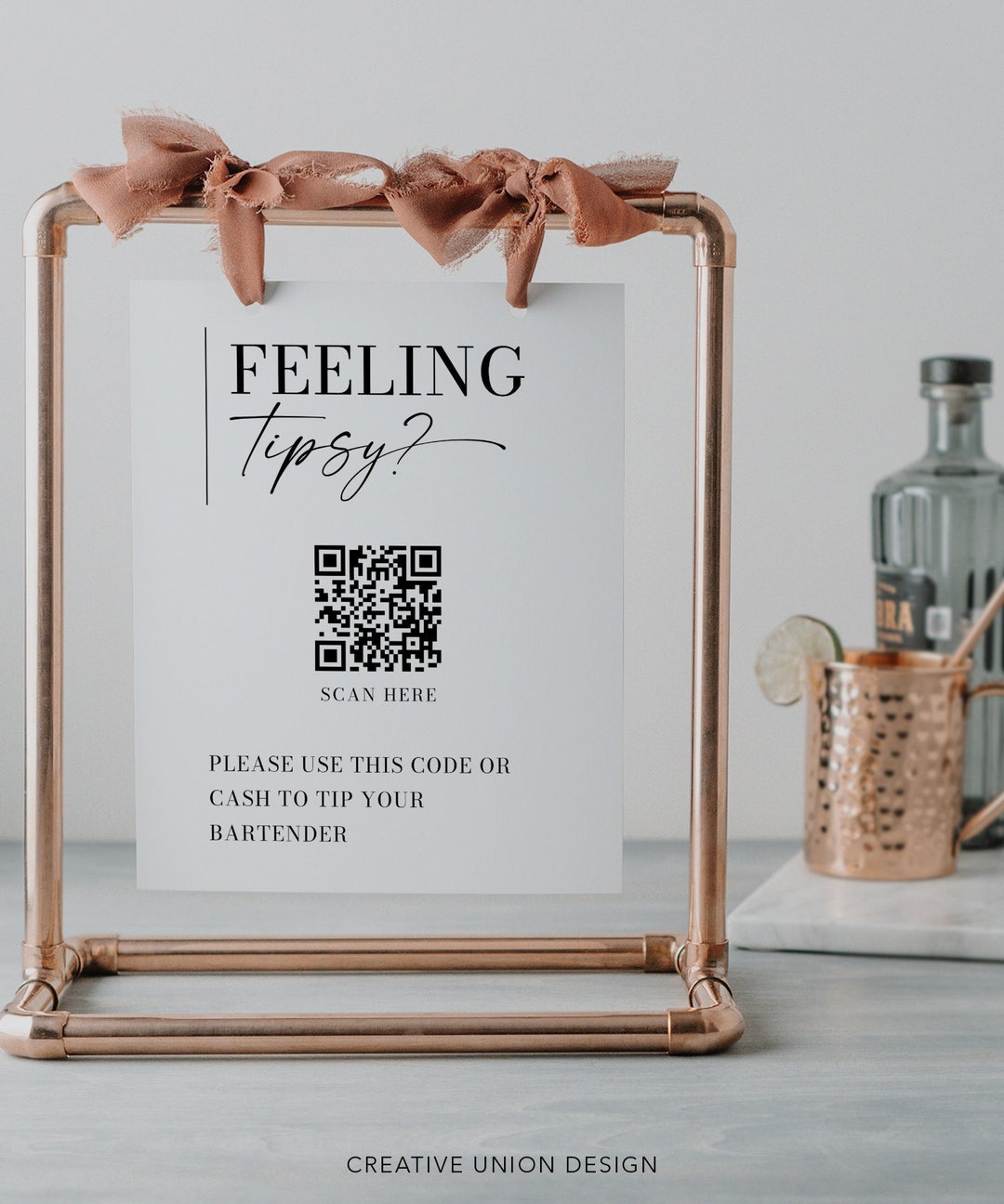 Printable Tip Your Bartender Sign, Venmo QR Code Sign, Tips Accepted ...