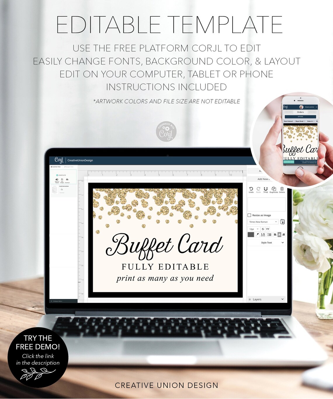 Buffet Food Signs - New Years Eve Decorations - New Years Eve Food ...