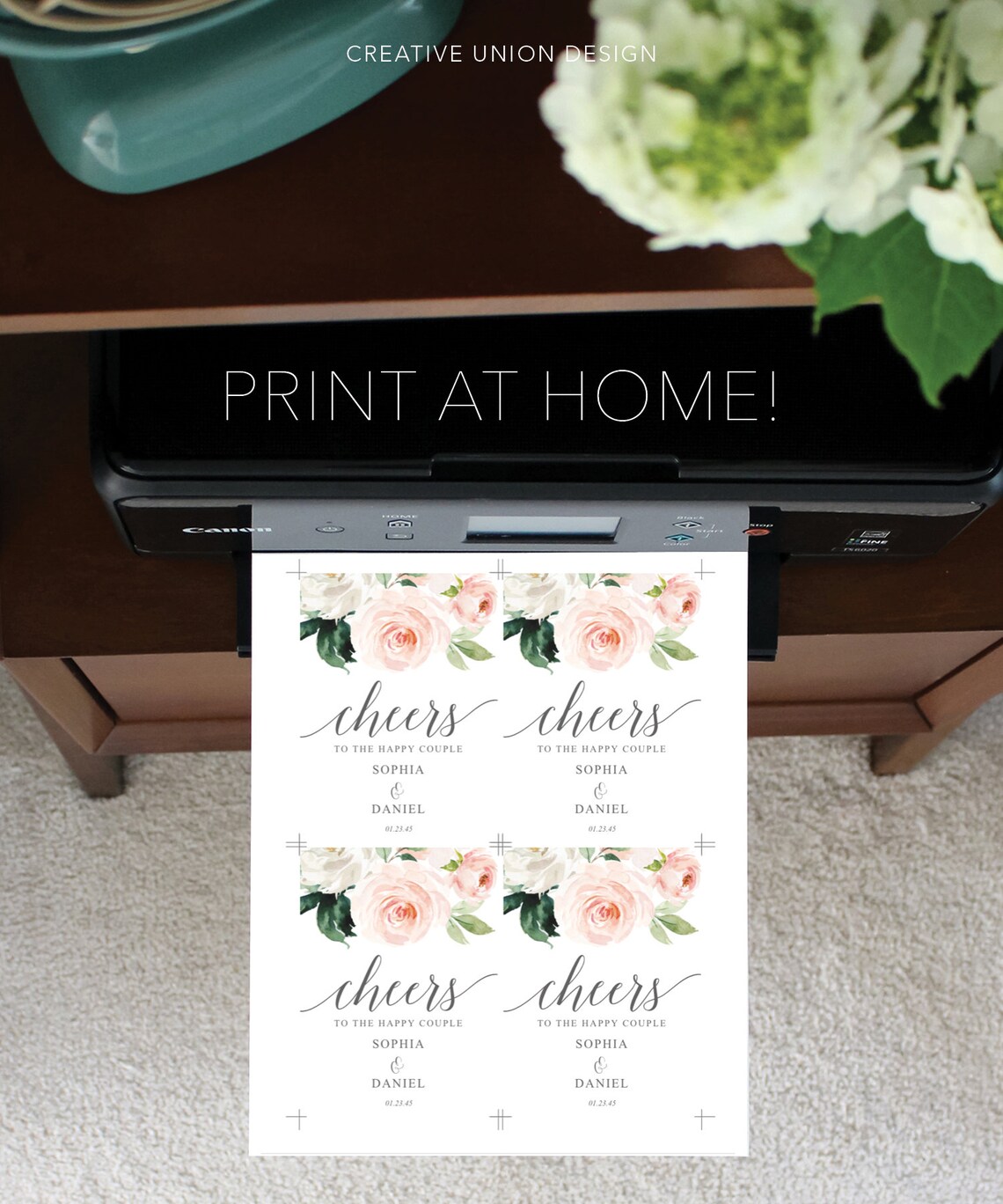 Editable Wine Bottle Label Template, Printable Custom Wedding Wine ...