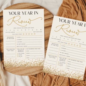 New Years Eve Year in Review Game Template, Printable Games, Kids NYE ...