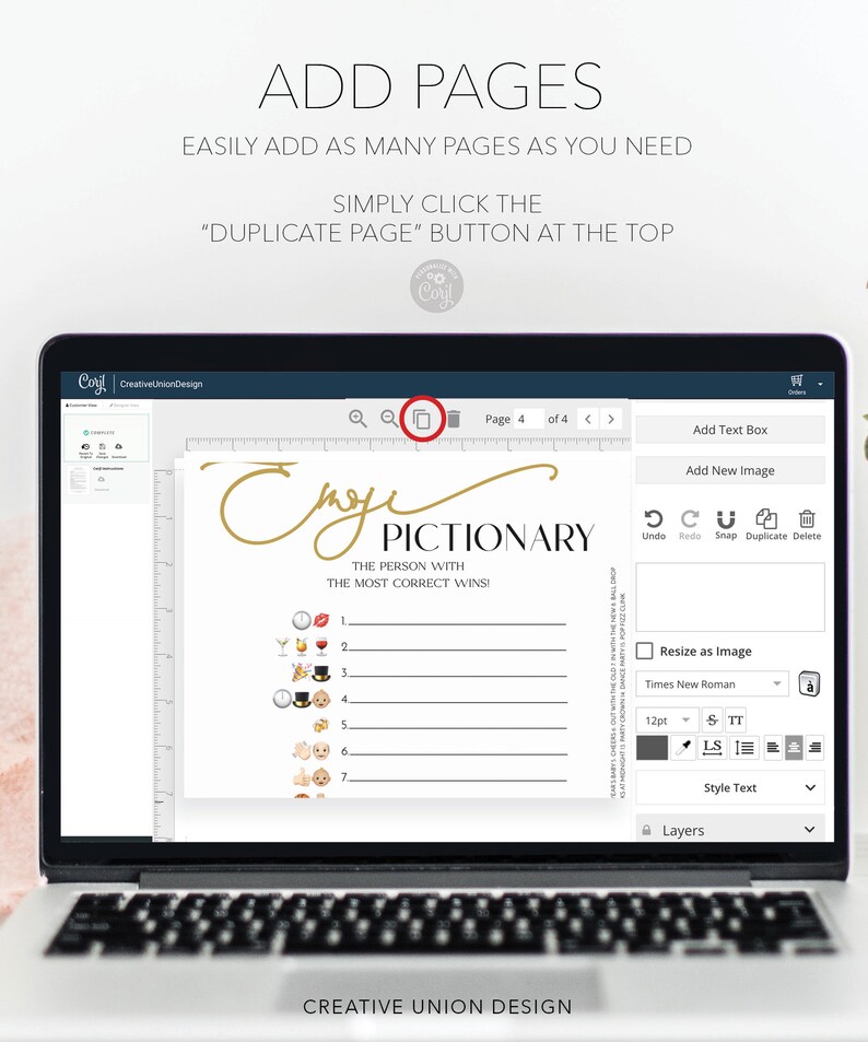 New Years Eve Emoji Pictionary Game Template, Printable Games, Kids NYE ...