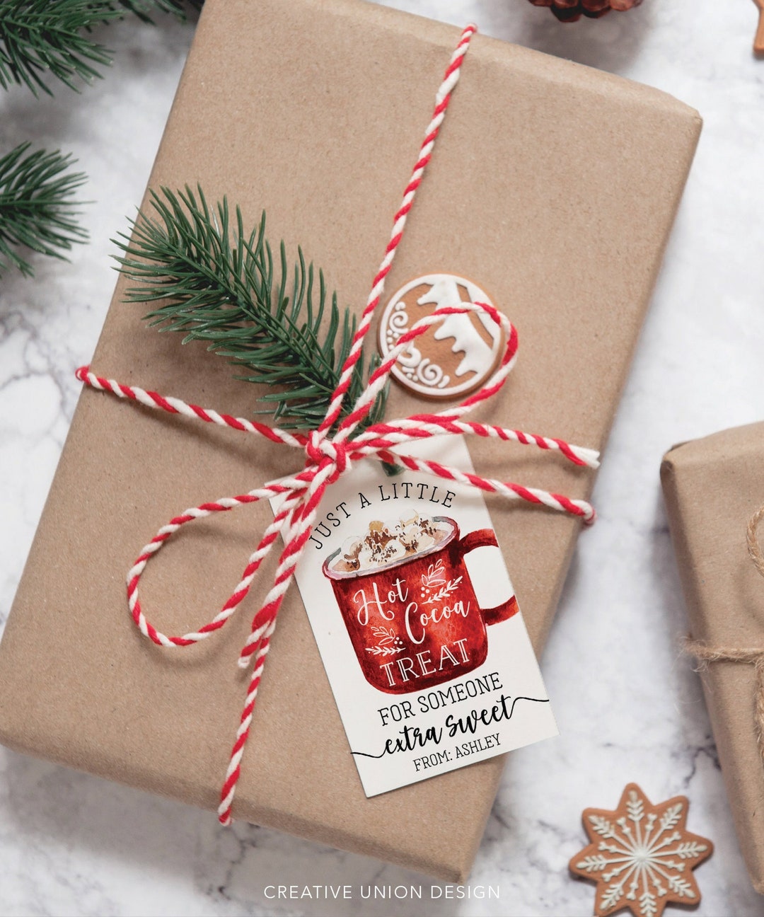 Personalized Christmas Gift Tag, Hot Cocoa Gift Tag, Teacher Gift ...