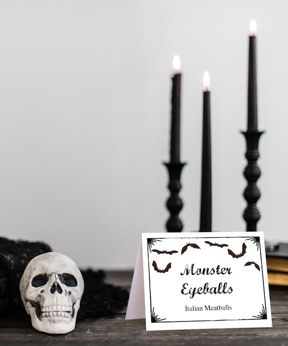 Halloween Buffet Food Signs - Halloween Decor Printable - Food Labels ...